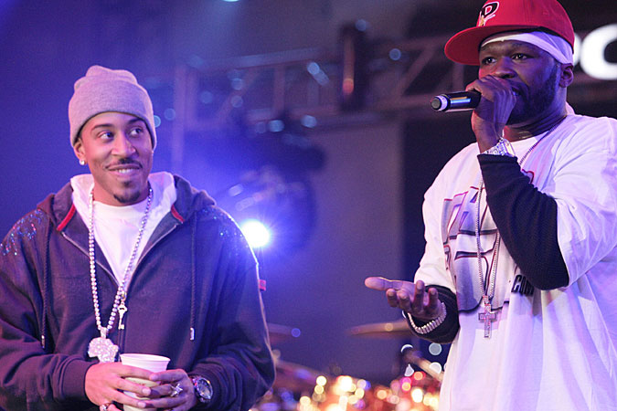 50 Cent & Ludacris Displaying Their Signature Headphones At CES Las ...