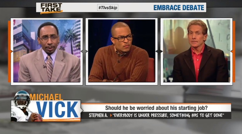 T.I. vs Skip Bayless and Stephen A. Smith on ESPN First Take (Video ...