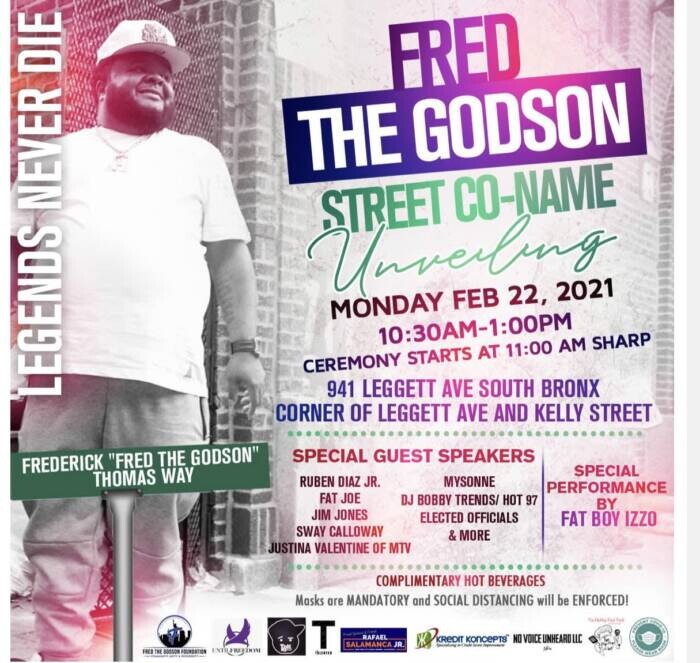 The Fred The Godson Foundation Will Host Unveiling Ceremony for Street ...