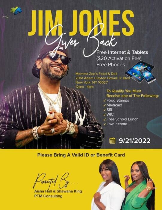 Jim Jones + Aisha Hall + Shawana King Giving Away Phones & Tablets ...