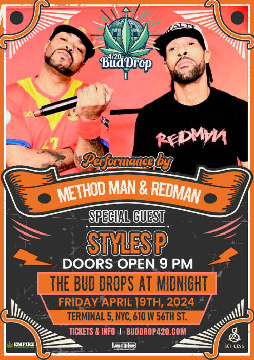 METHOD MAN AND RED MAN HOST 4/19 BUD DROP AT TERMINAL 5 NYC WITH STYLES ...