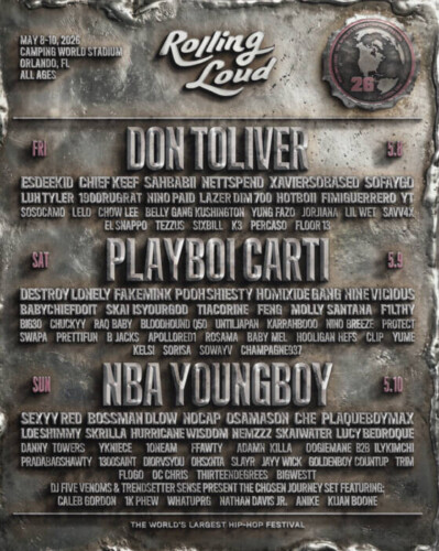 Rolling Loud 2026 taps Playboi Carti, YoungBoy Never Broke Again and ...